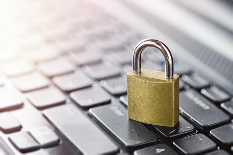 Padlock on Computer Keyboard. Network Security, Data Security and ...