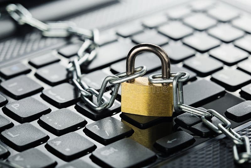 Padlock on Computer Keyboard. Network Security, Data Security and ...