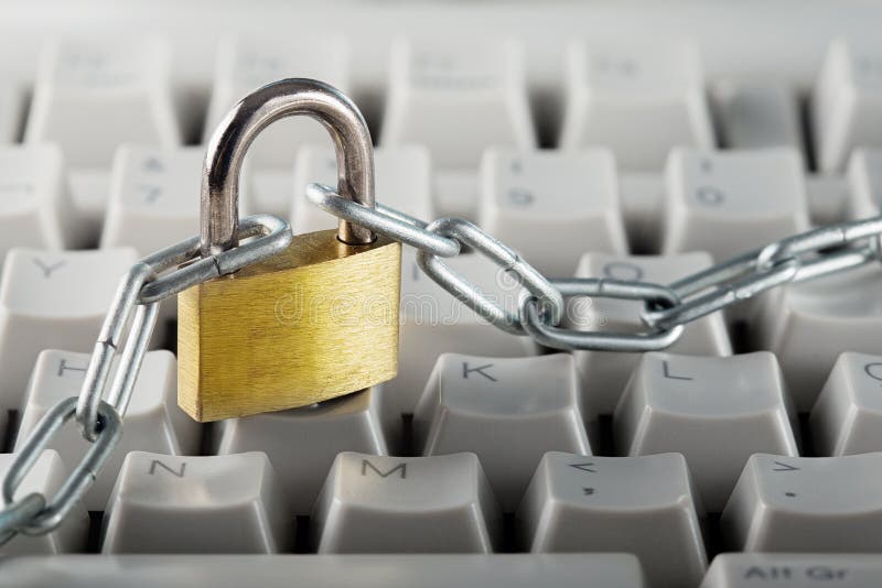 Padlock on Computer Keyboard. Network Security, Data Security and ...