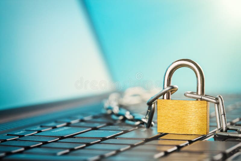 Padlock on Computer Keyboard. Network Security, Data Security and ...