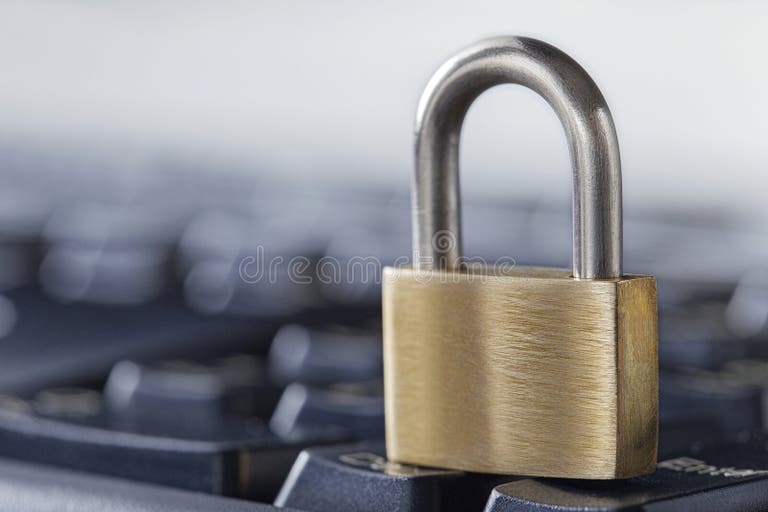 Padlock on Computer Keyboard. Network Security, Data Security and ...