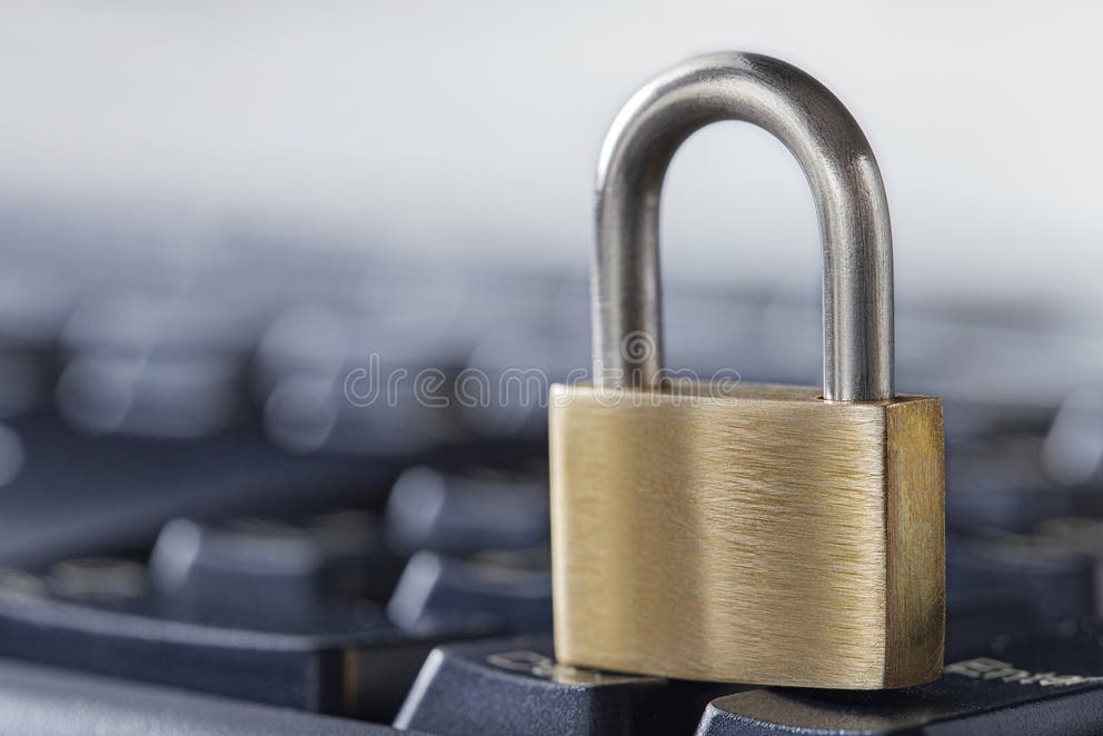 Padlock on Computer Keyboard. Network Security, Data Security and ...