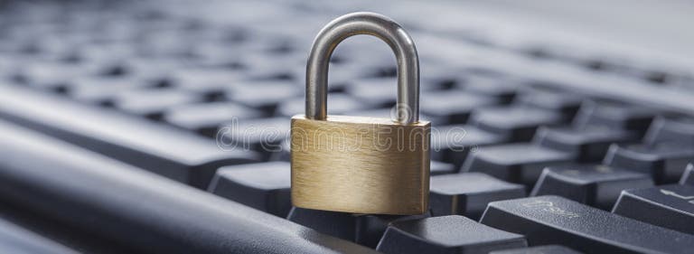 Padlock on Computer Keyboard. Network Security, Data Security and Antivirus Protection PC Stock ...