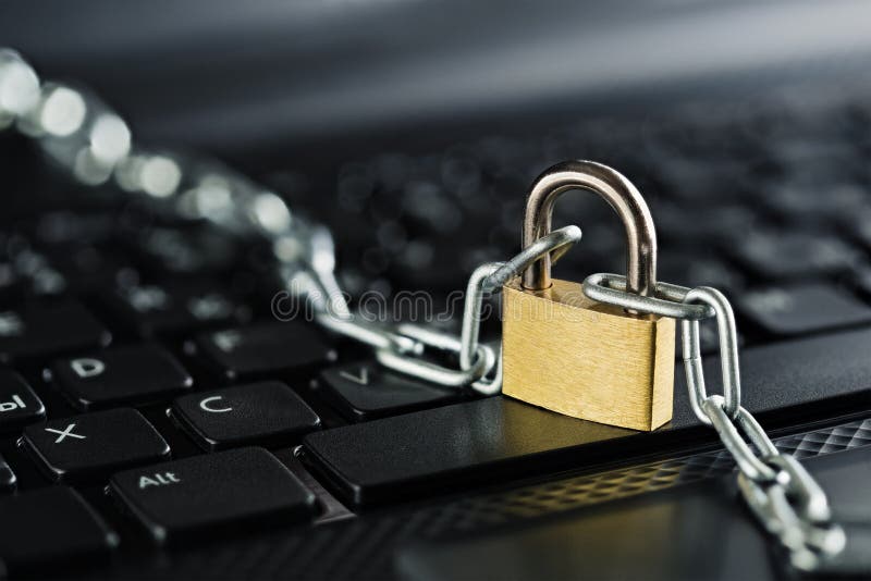 Padlock on Computer Keyboard. Network Security, Data Security and ...