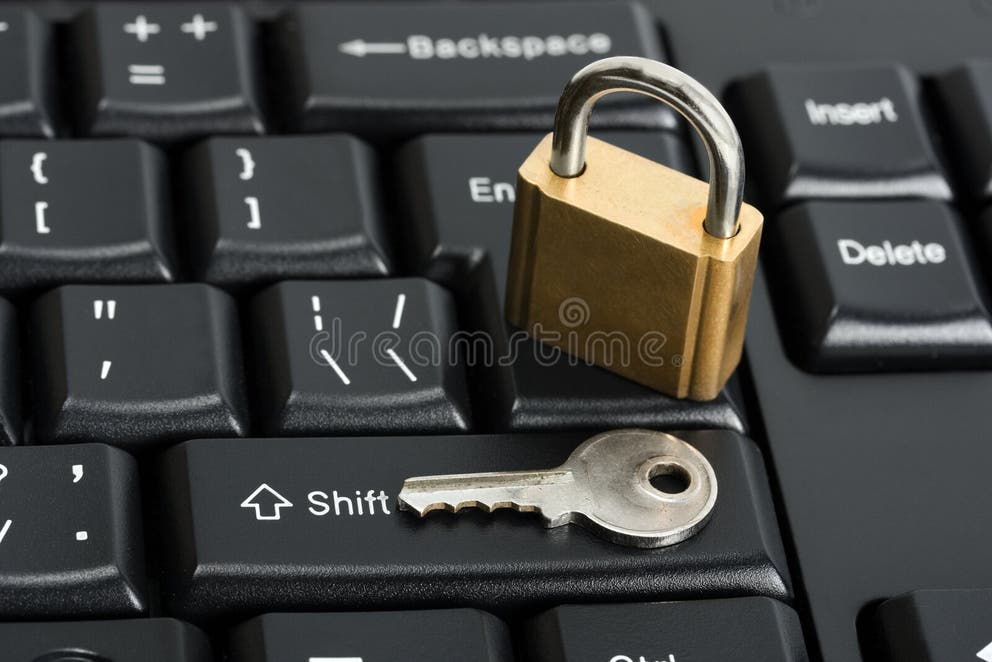 Computer Keyboard Safety Concept Stock Photo - Image of business ...