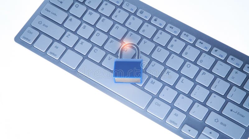 Keyboard with security key stock image. Image of locked - 2360399