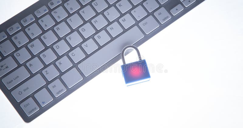 Keyboard with security key stock image. Image of locked - 2360399