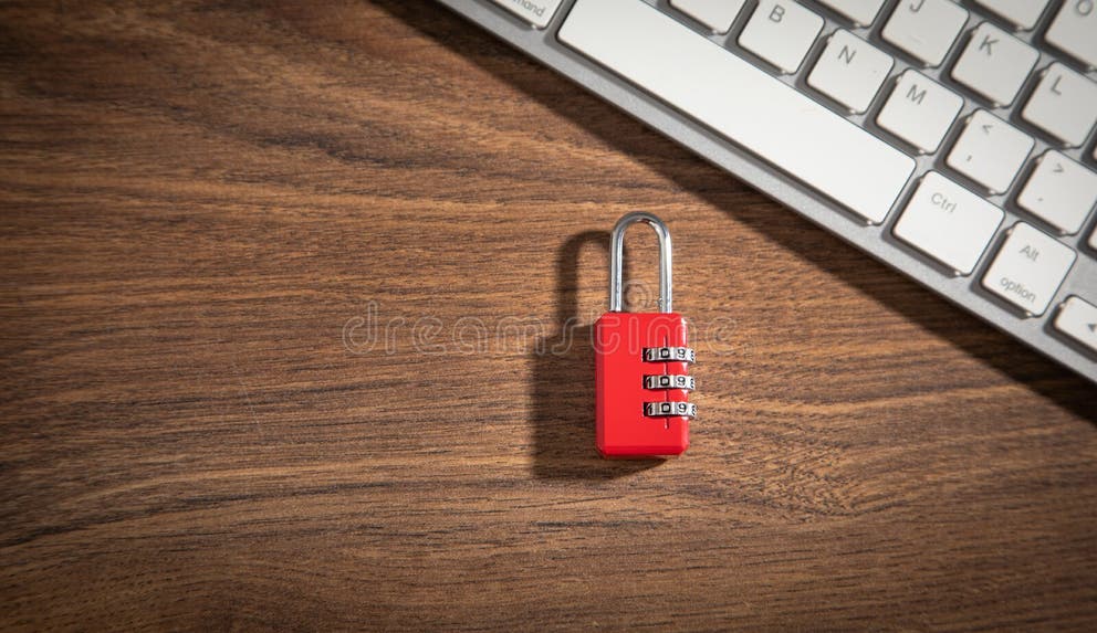 Padlock and Computer Keyboard. Security Stock Photo - Image of ...