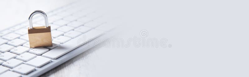 Padlock on the Computer Keyboard. Security Stock Image - Image of ...