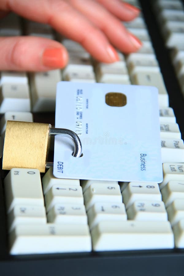 Padlock and credit card 2 stock photo. Image of buttons - 17857436