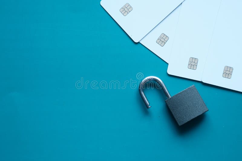 Padlock on Credit Card, Internet Data Privacy Information Security ...