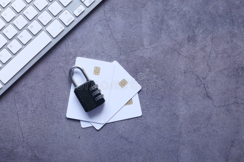 Padlock on Credit Card, Internet Data Privacy Information Security ...