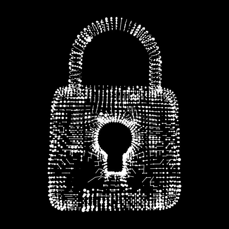 Padlock Cyber Security Concept Stock Vector - Illustration of form ... Padlock Cyber Security Concept Stock Vector - Illustration of form ...