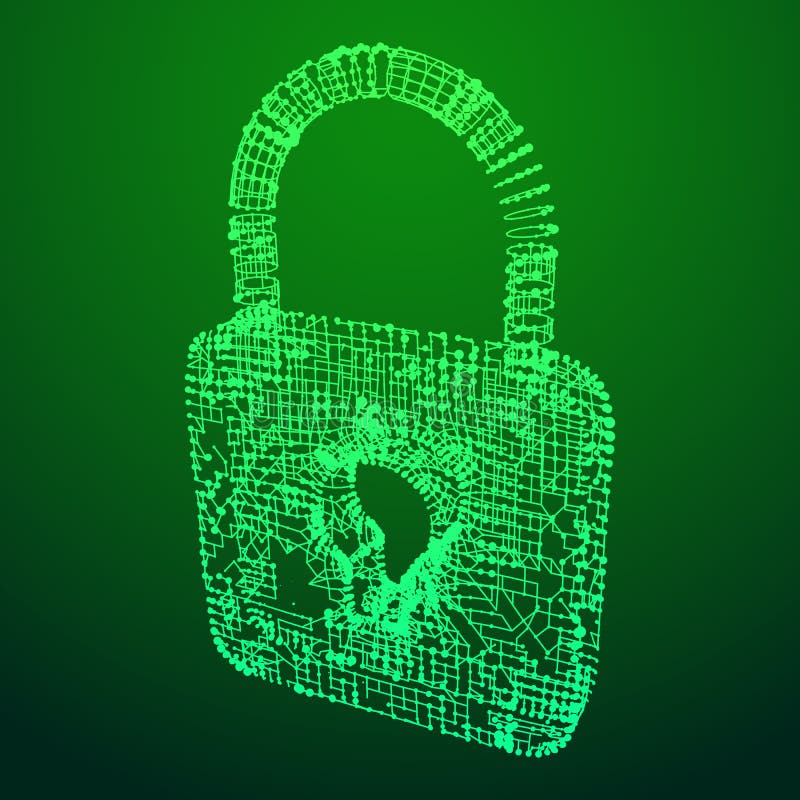 Padlock Cyber Security Concept Stock Vector - Illustration of mesh ... Padlock Cyber Security Concept Stock Vector - Illustration of mesh ...