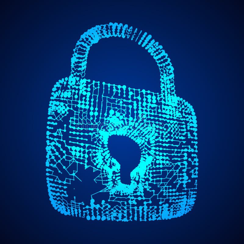 Padlock Cyber Security Concept Stock Vector - Illustration of cyber ... Padlock Cyber Security Concept Stock Vector - Illustration of cyber ...
