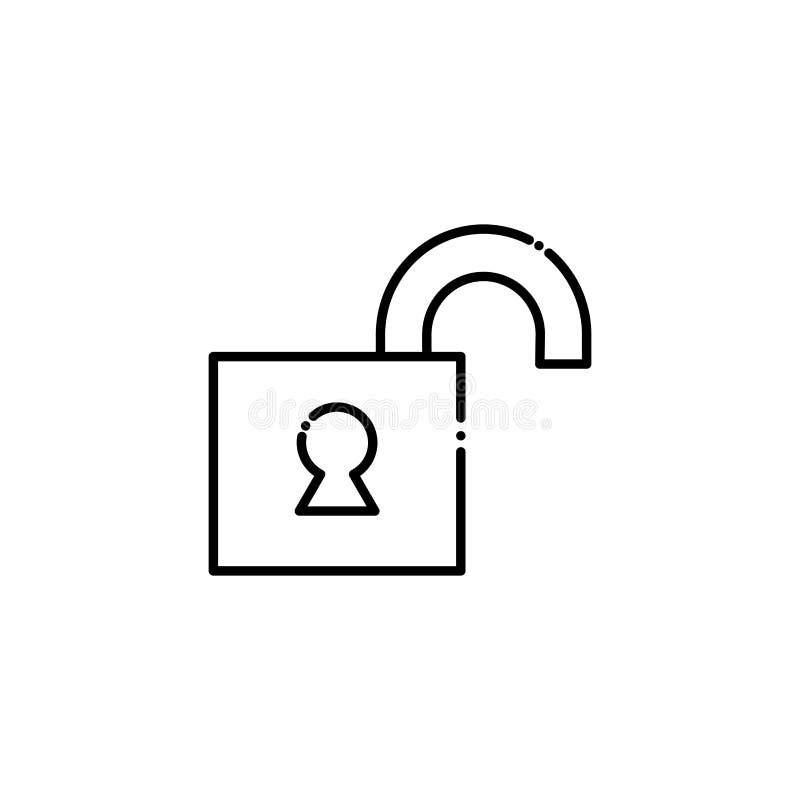 Isolated Open Padlock Vector Design Stock Vector - Illustration of ...