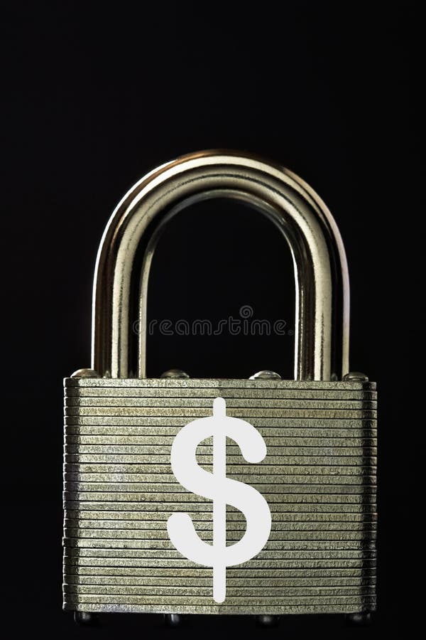 Padlock with Dollar symbol stock image. Image of accessibility - 78728901