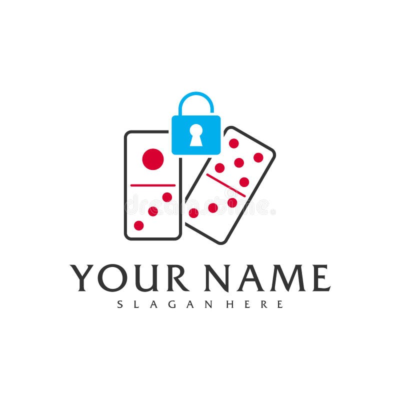 Padlock Domino Logo Vector Template, Creative Domino Logo Design ...