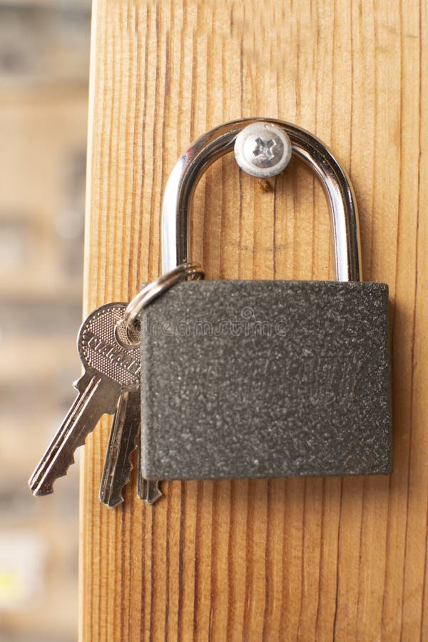 Padlock on the Door. the Assortment of the Construction Store Stock ...