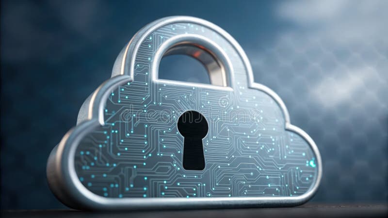 Padlock with Embedded Circuit Patterns Showcasing High-tech Design and ...