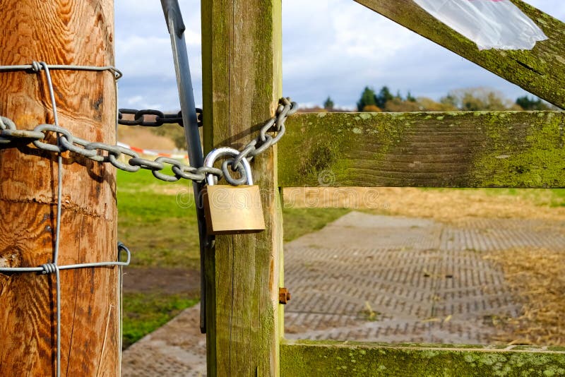 Padlock on Fence stock image. Image of security, safety - 4913427