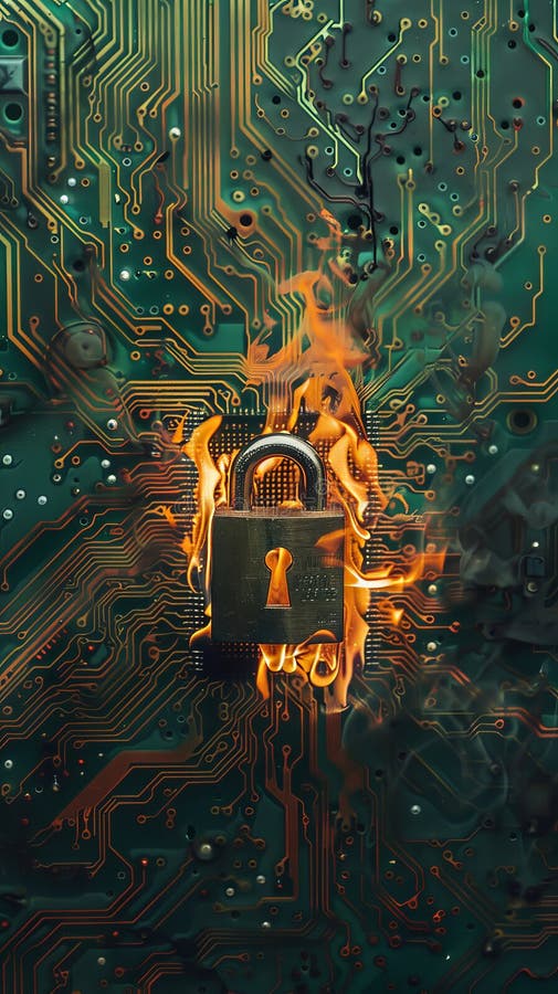 System Failure Warning Computer Motherboard Circuit Board Stock Photos ...