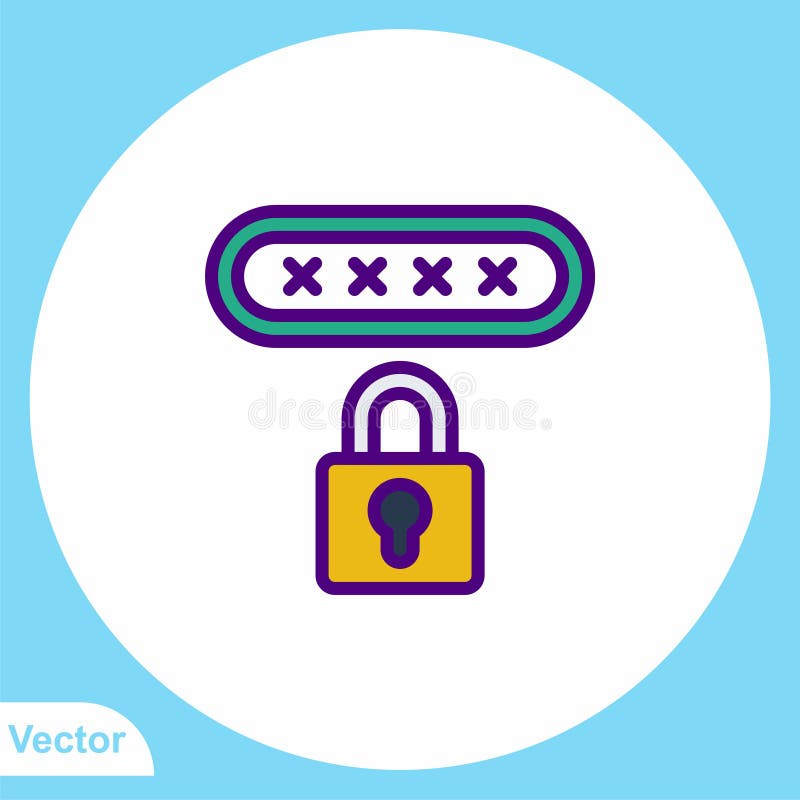 Padlock Flat Vector Icon Sign Symbol Stock Vector - Illustration of ...