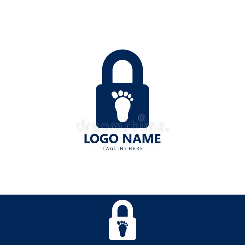 Padlock Foot Logo Design Vector Stock Vector - Illustration of safe ...