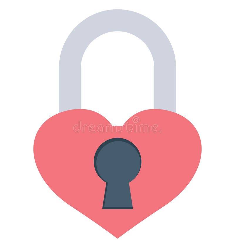 Heart shaped padlock stock illustration. Illustration of love - 7868747