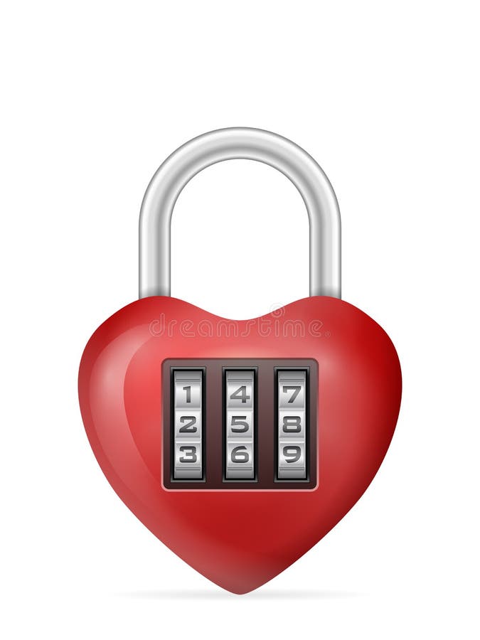 Padlock heart stock vector. Illustration of holiday - 166002834