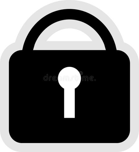 Padlock Icon stock vector. Illustration of unlock, security - 32632