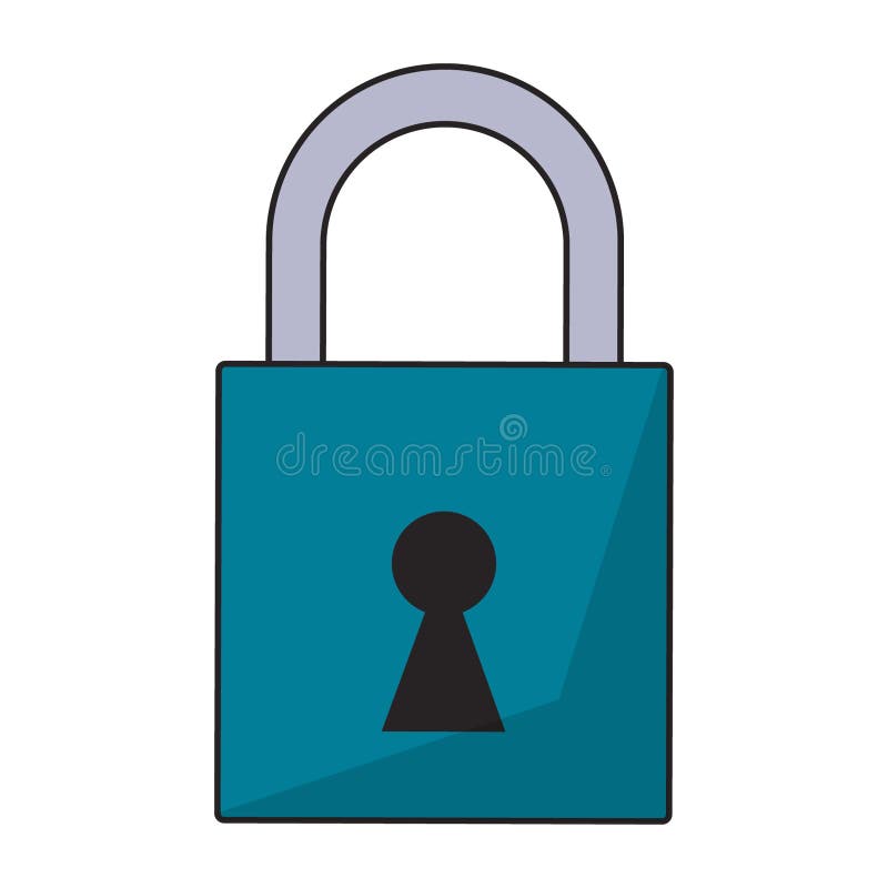 Padlock icon cartoon stock vector. Illustration of isolated - 146213354