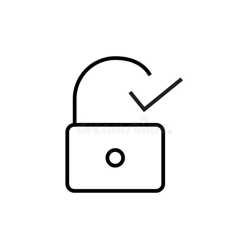 Padlock Icon with a Check Mark Which Confirms Reliability and ...