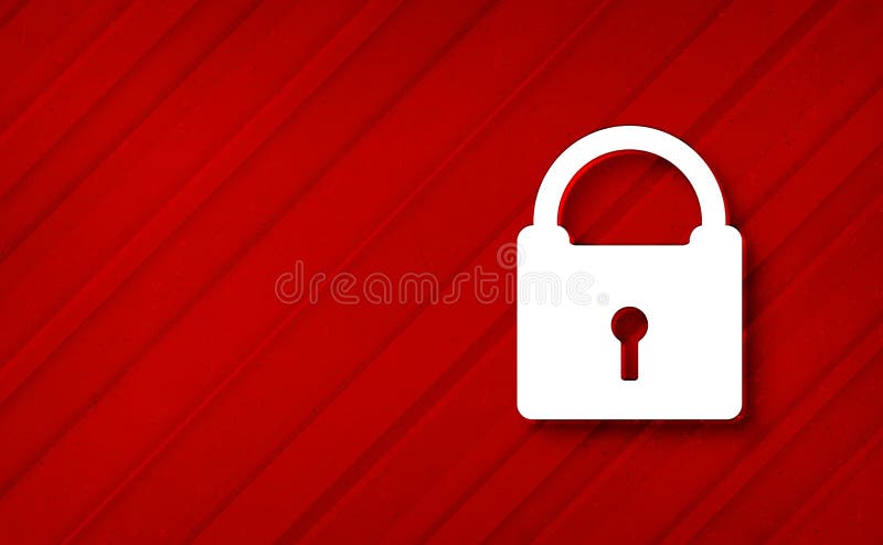 Padlock Icon Dreamy Abstract Red Background Diagonal Stripe Line ...