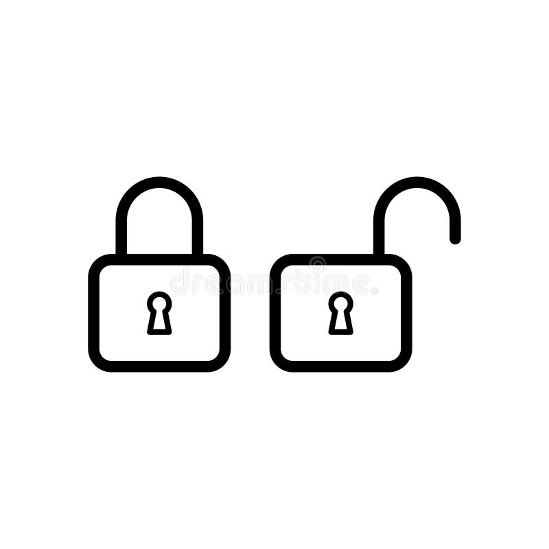 Padlock Icon Flat Vector Template Design Trendy Stock Vector ...