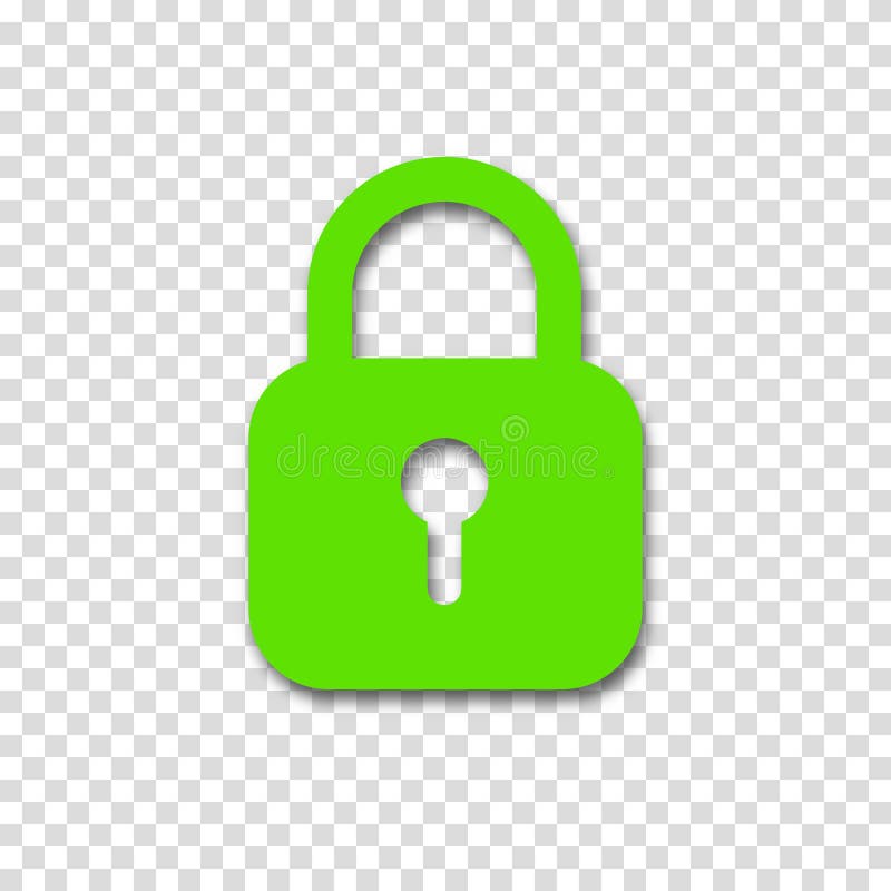 Padlock Icon Isolated on Transparent Background. Symbol Sign Lock Stock ...