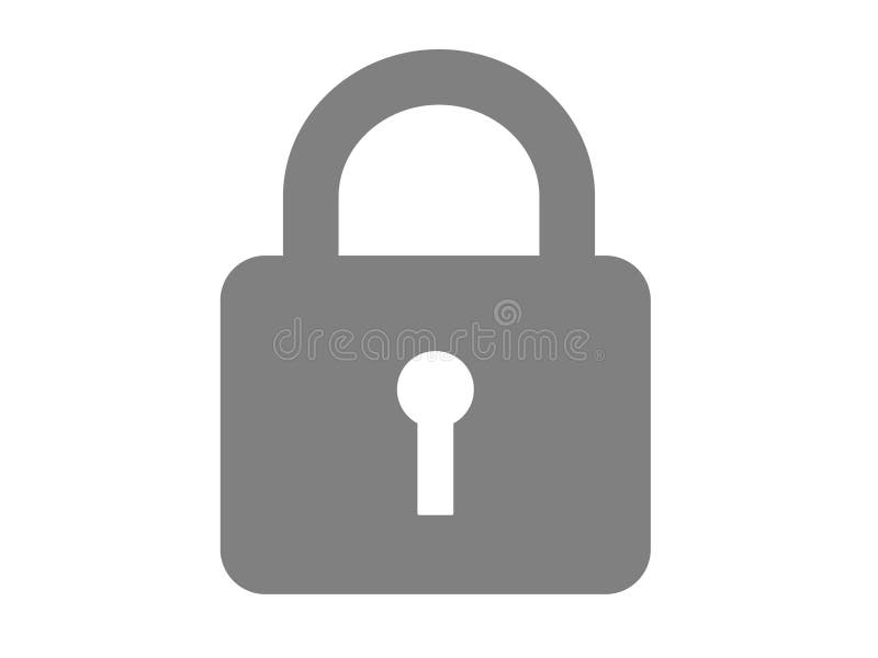 Padlock Icon (key Lock Mark) Stock Vector - Illustration of padlock ...