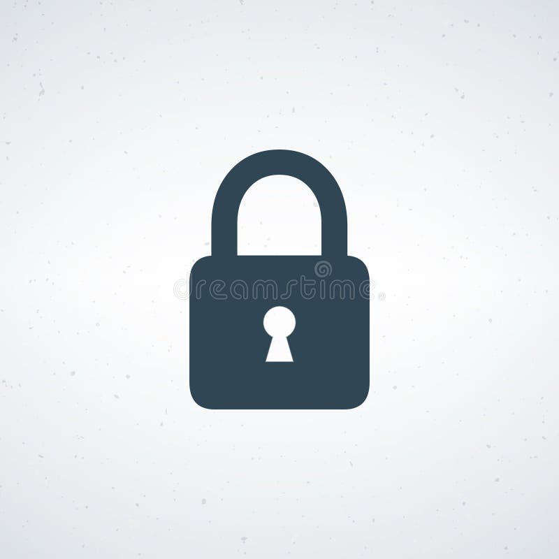 Padlock Icon on Light Background Stock Illustration - Illustration of ...