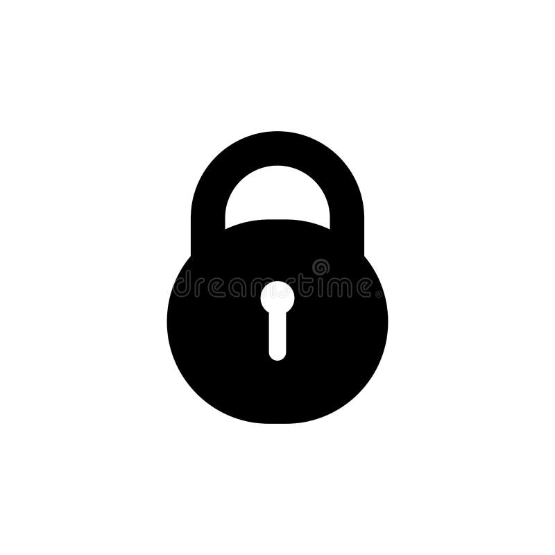 Padlock Icon. Lock Black Icon. Security Symbol. Vector Illustration ...