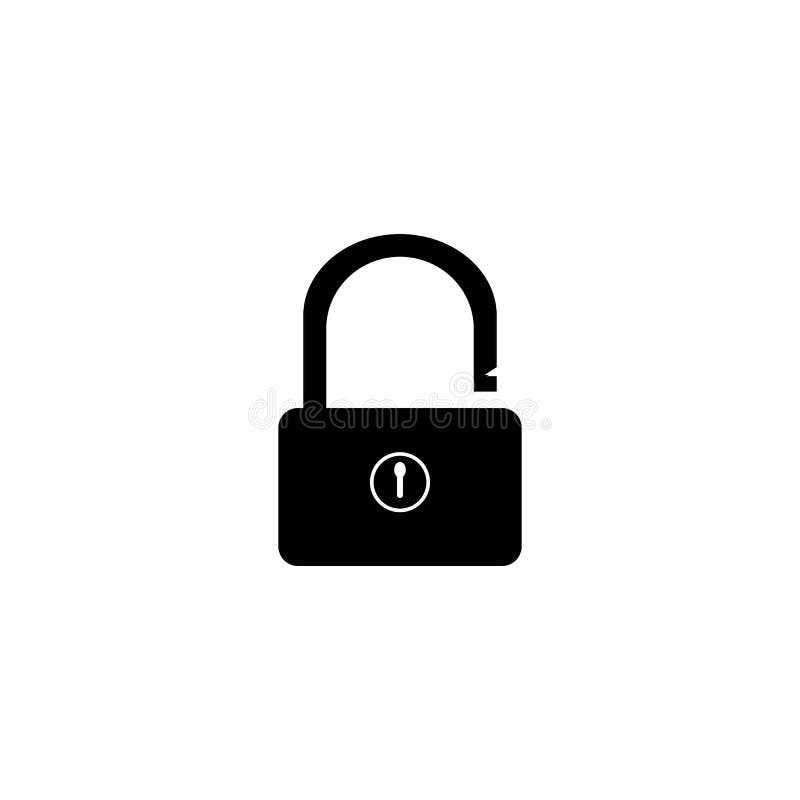 Padlock icon logo vector stock illustration. Illustration of locker ...