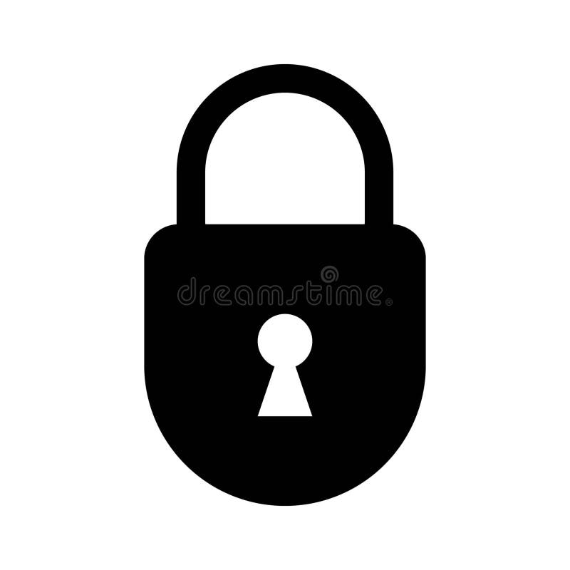 Padlock icon stock vector. Illustration of slide, cellular - 277933297