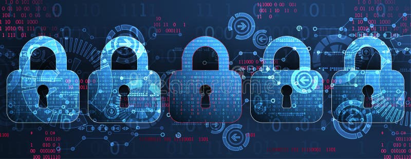 Padlock Icon.Ppersonal Data Security Illustrates Cyber Data or ...