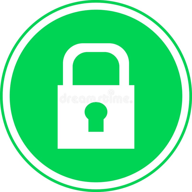 Padlock Icon, Security Icon, Locked Sign Icon, Security Button with ...
