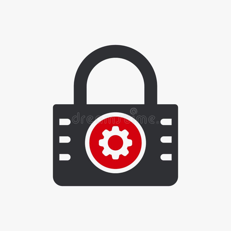Safe Setup Icon. Security Icon with Settings Sign. Security Icon and ...