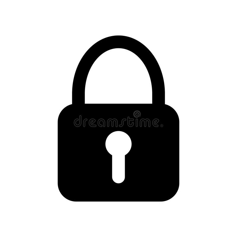 Padlock Icon Silhouette. Security Icon. Lock Icon Stock Vector ...