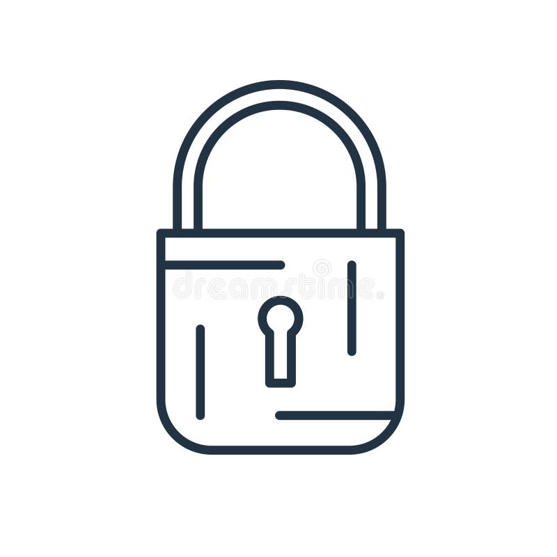 Padlock Icon Vector Isolated on White Background, Padlock Sign Stock ...