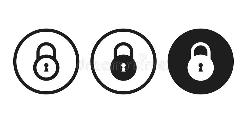 Padlock Icon Vector. Lock Icon Silhouette. Private Access, Restricted ...