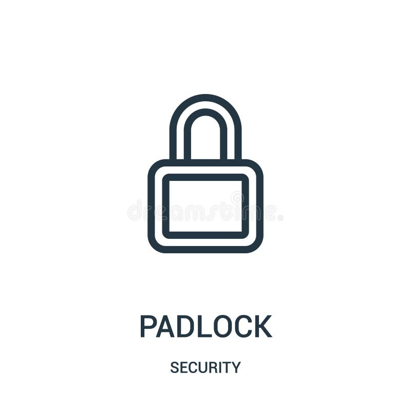 Padlock Icon Vector from Insurance Collection. Thin Line Padlock ...