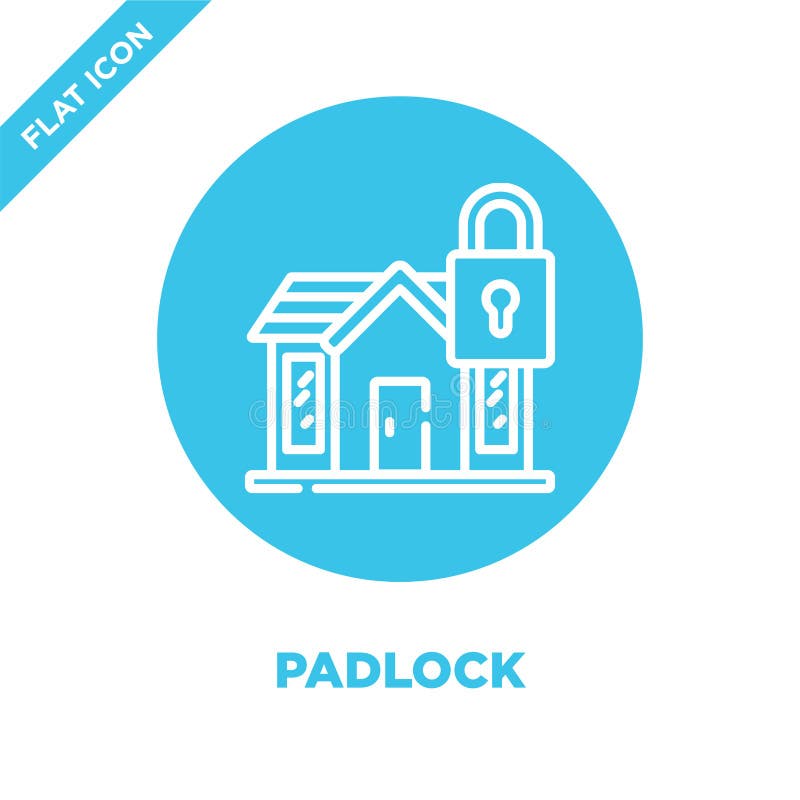 Padlock Icon Vector from Insurance Collection. Thin Line Padlock ...