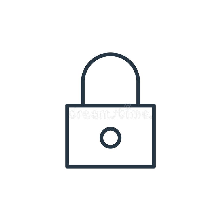 Padlock Icon Vector from User Interface Concept. Thin Line Illustration ...